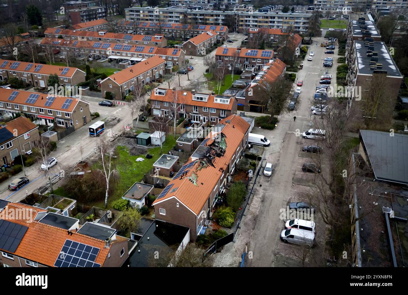 PURMEREND - Damage to a row house near Maasstraat where an explosion ...