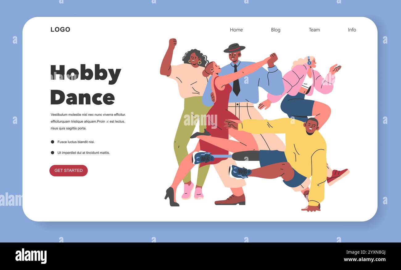 Hobby Dance concept. Diverse group of joyful people dancing together ...