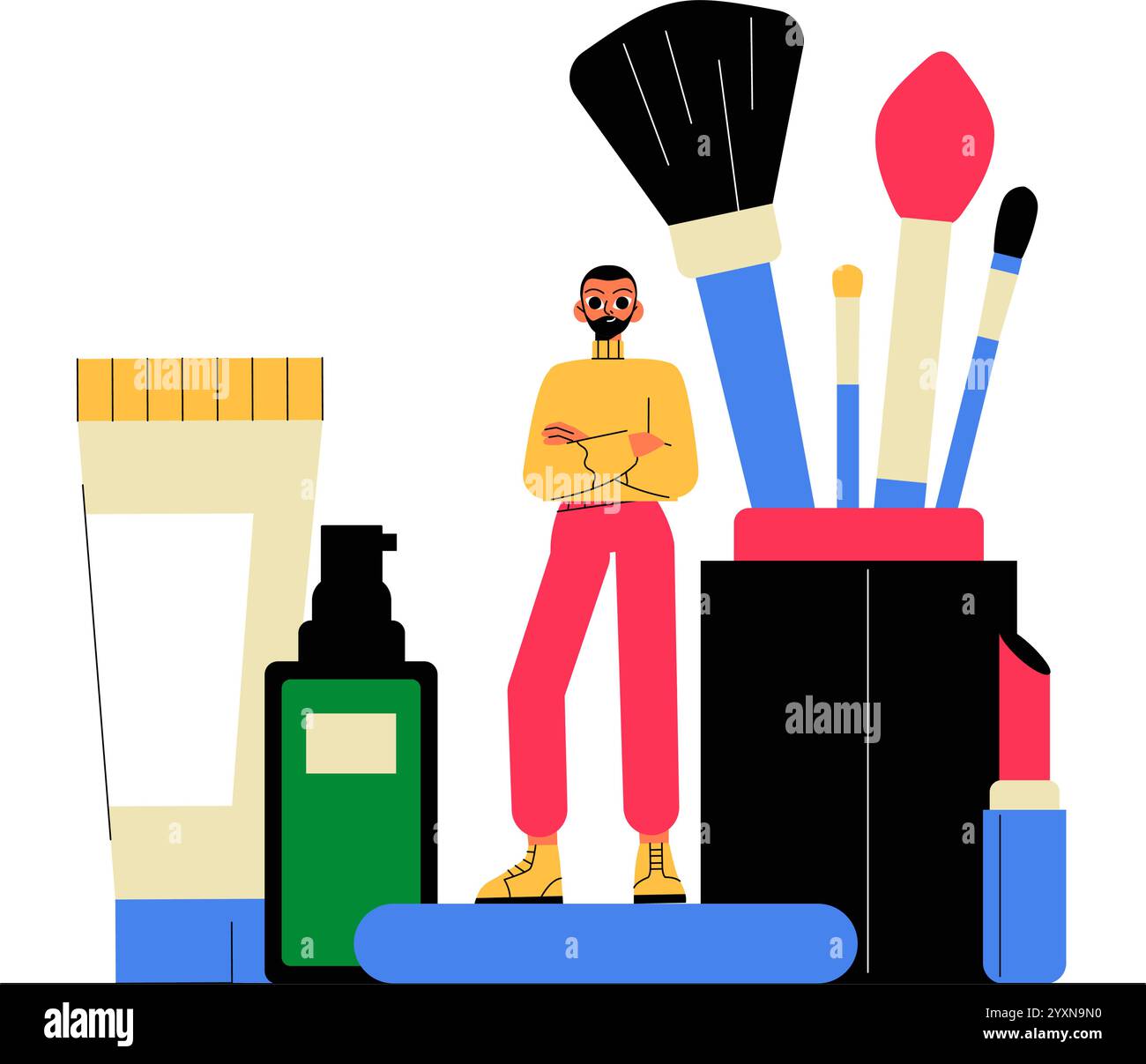 Artistry in makeup Stock Vector Images - Alamy