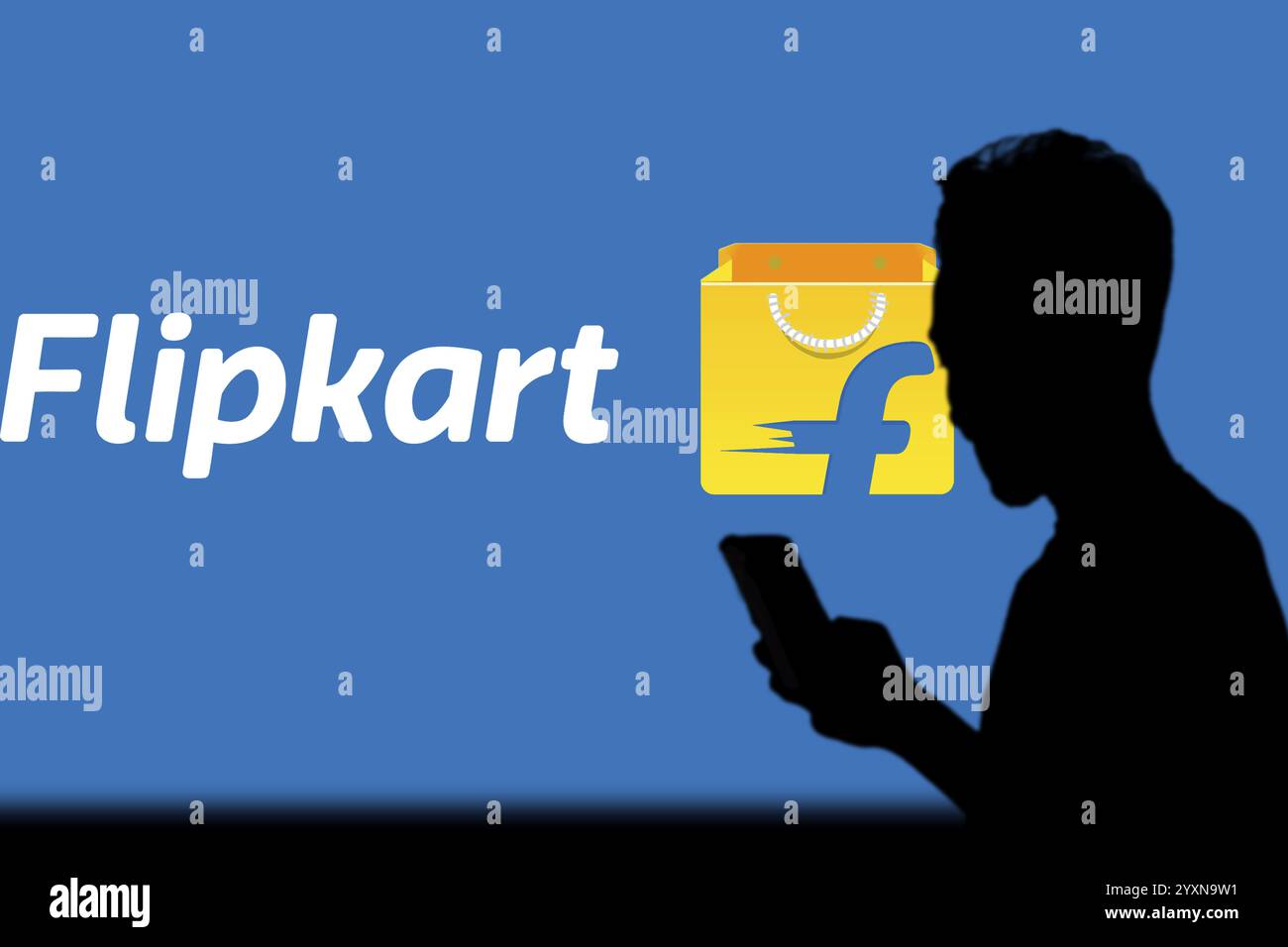 Flipkart application on smartphone with laptop background Stock Photo ...