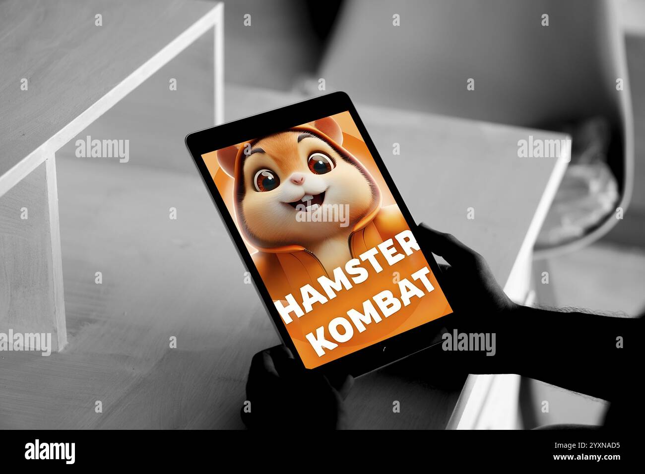 Hamster Kombat telegram bot on smartphone screen. Hamster Kombat is a ...