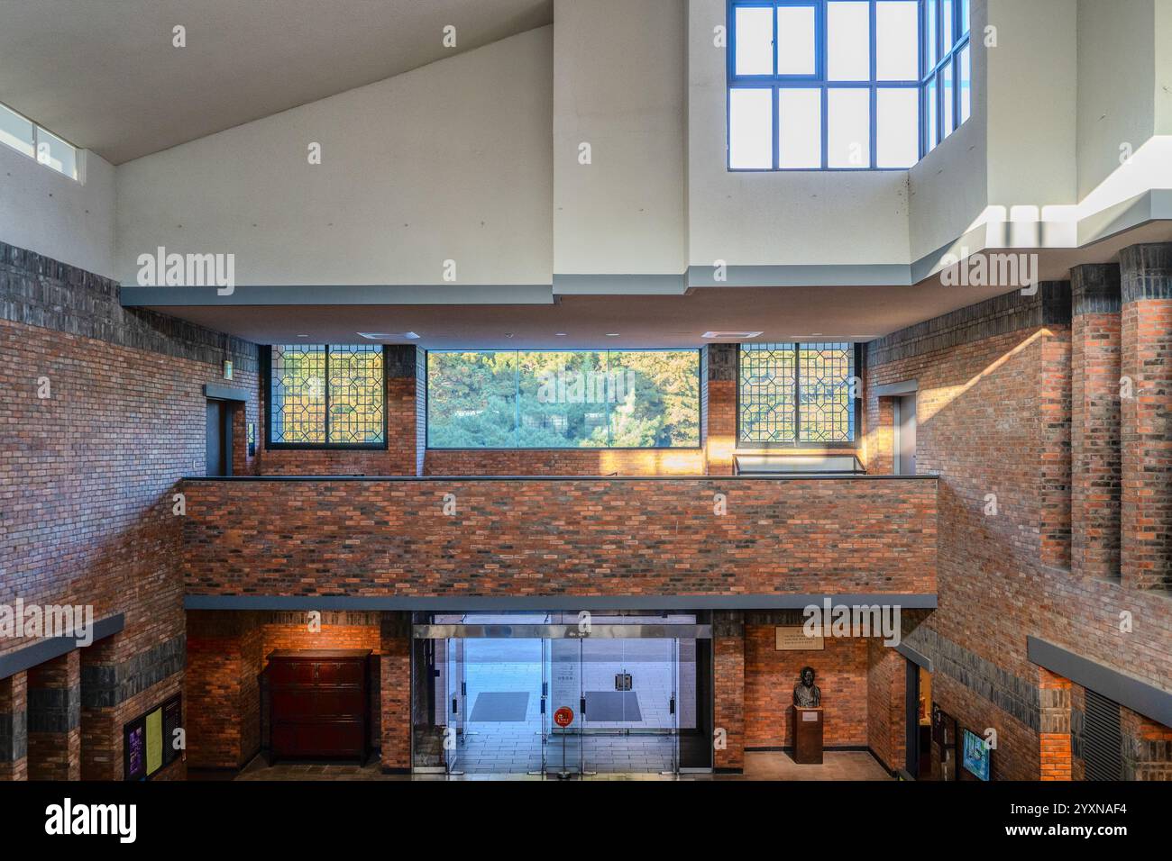 Sunlight streams into the lobby of Onyang Folk Museum in Asan, creating ...