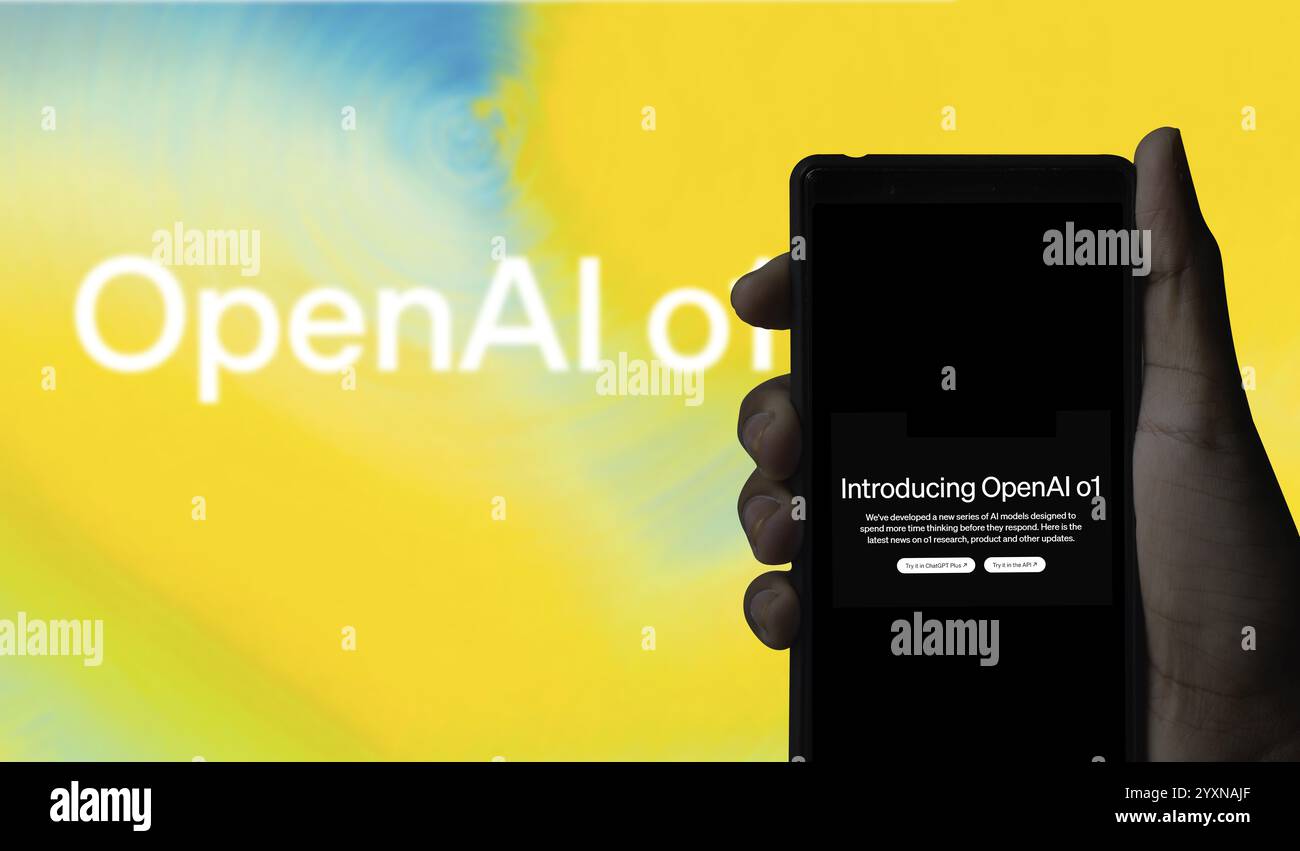 OpenAI o1 logo is displayed on smartphone Stock Photo - Alamy