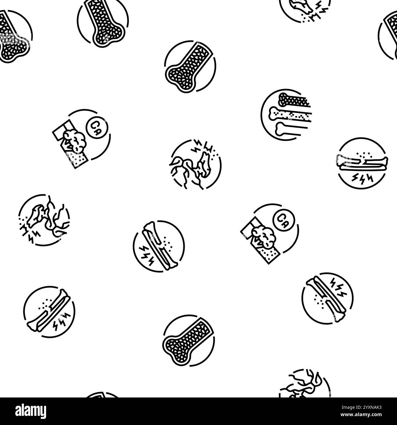 osteoporosis bone pain calcium seamless pattern vector Stock Vector ...