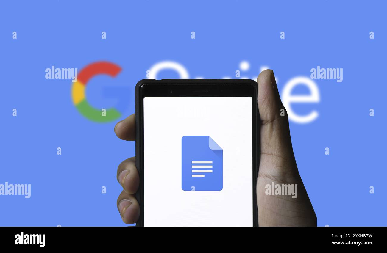 G Suite Google Docs Logo on smartphone Stock Photo - Alamy