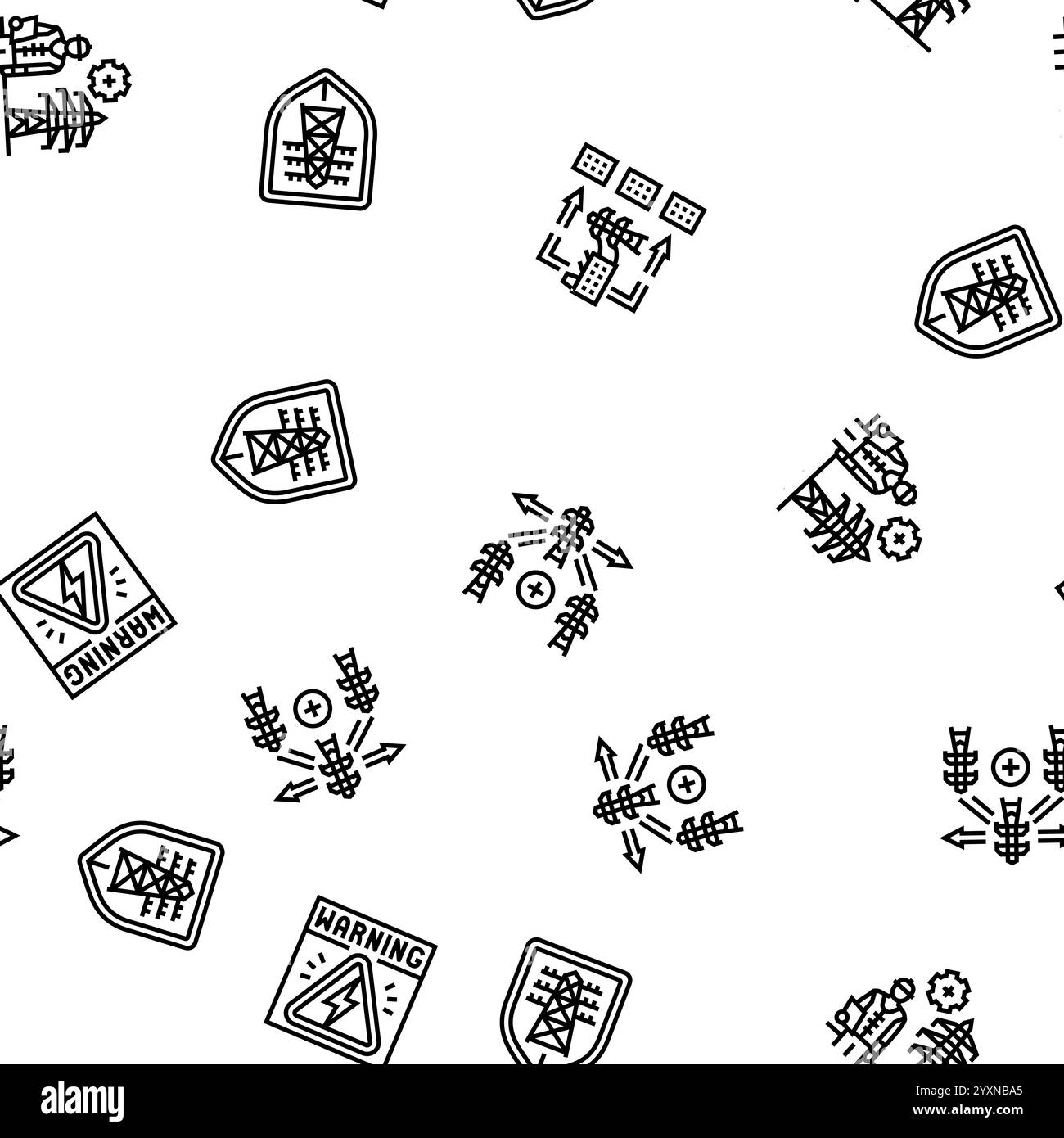 electric grid energy power seamless pattern vector Stock Vector Image & Art - Alamy