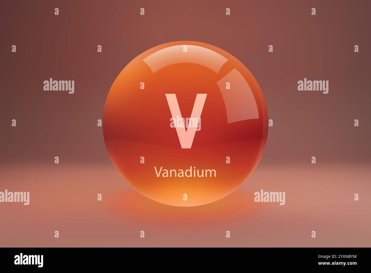 Glossy sphere with "V" Vanadium symbol on a gradient background Stock Vector Image & Art - Alamy