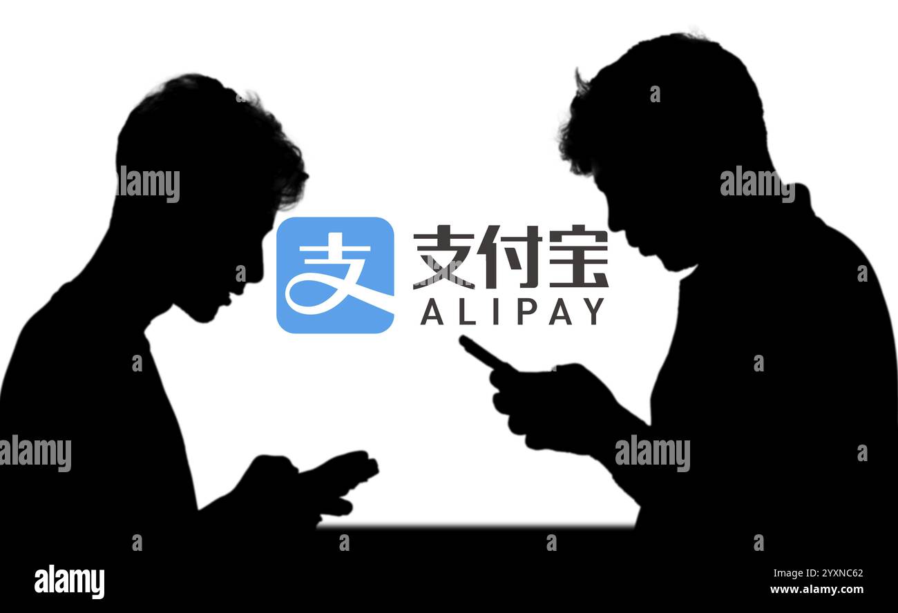 Alipay editorial. Illustrative photo for news about Alipay, a mobile and online payment platform ...