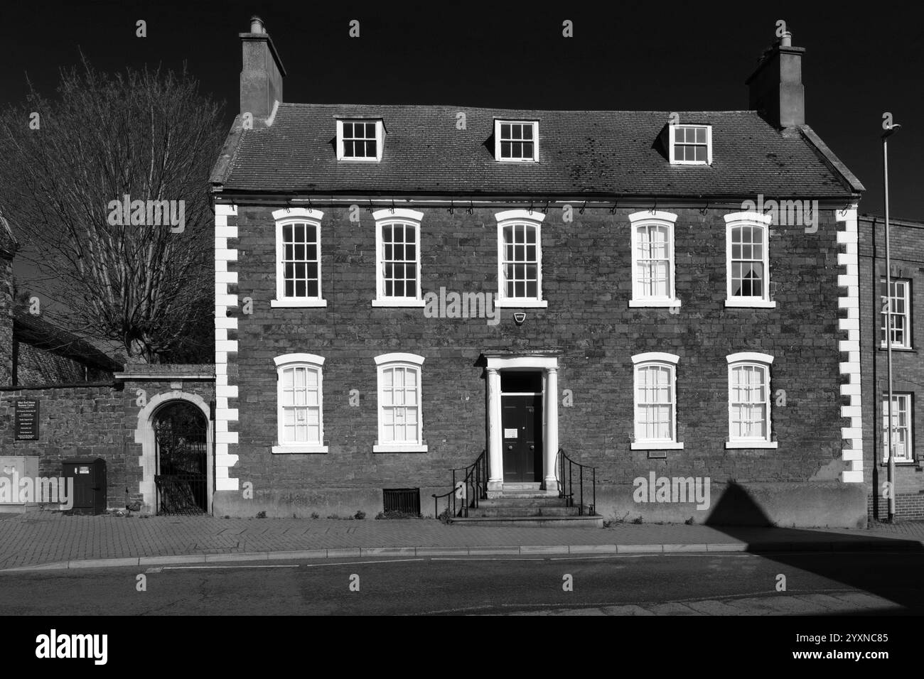 Frontage of West End House Wellingborough town, Northamptonshire ...