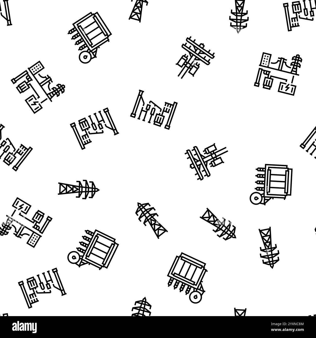 electric grid energy power seamless pattern vector Stock Vector Image & Art - Alamy