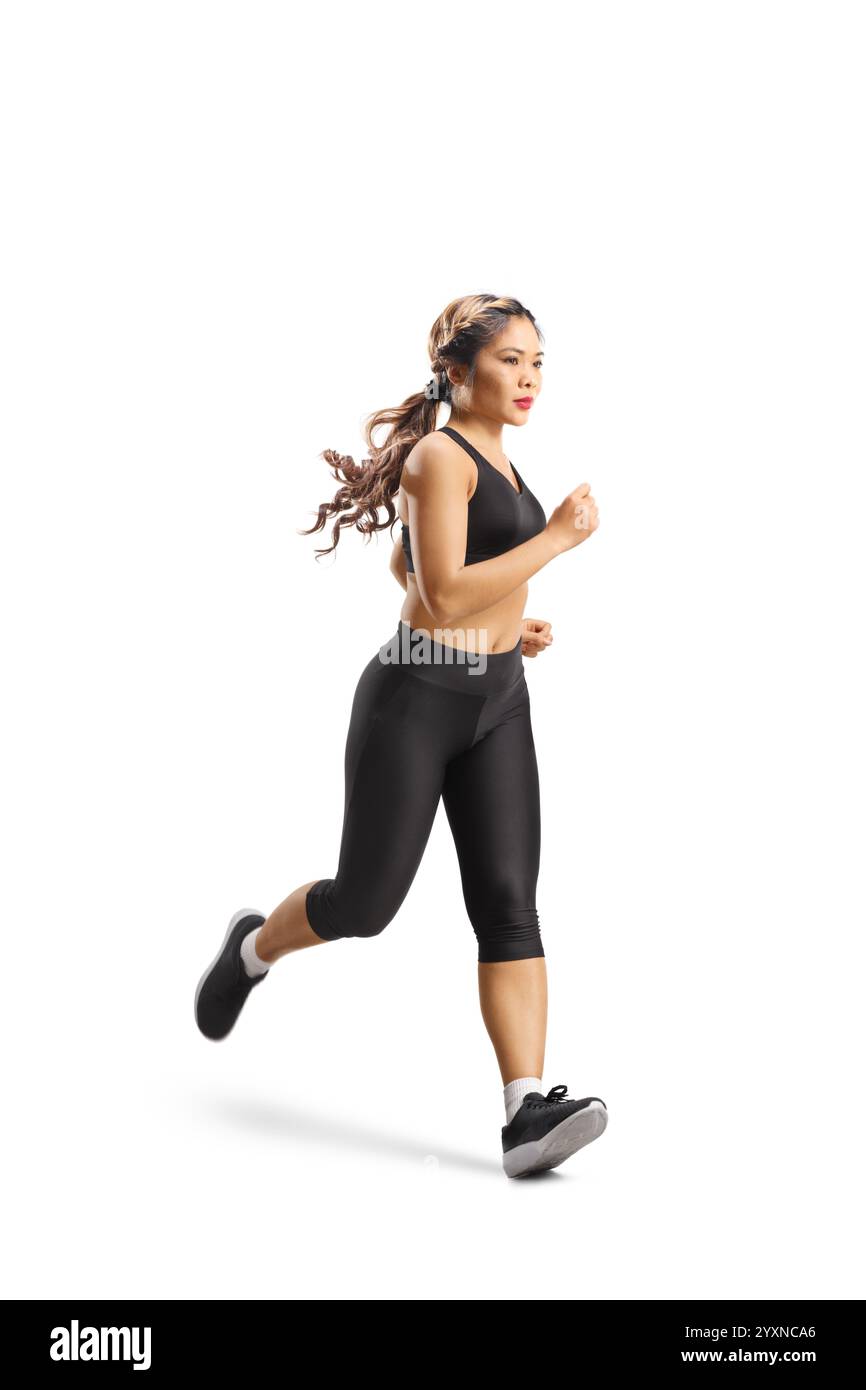 Asian female athlete running on Cut Out Stock Images & Pictures - Alamy
