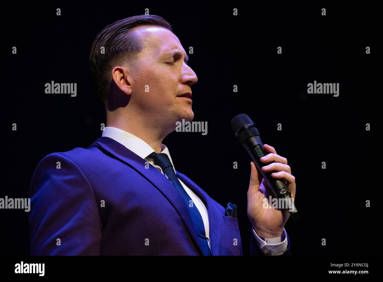 James Hudson sings live with his octet at Scarborough Jazz Festival ...