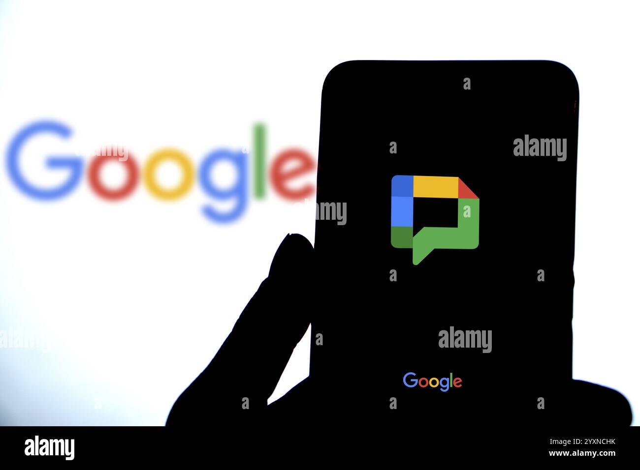 Google Chat Icon Logo on smartphone Stock Photo - Alamy