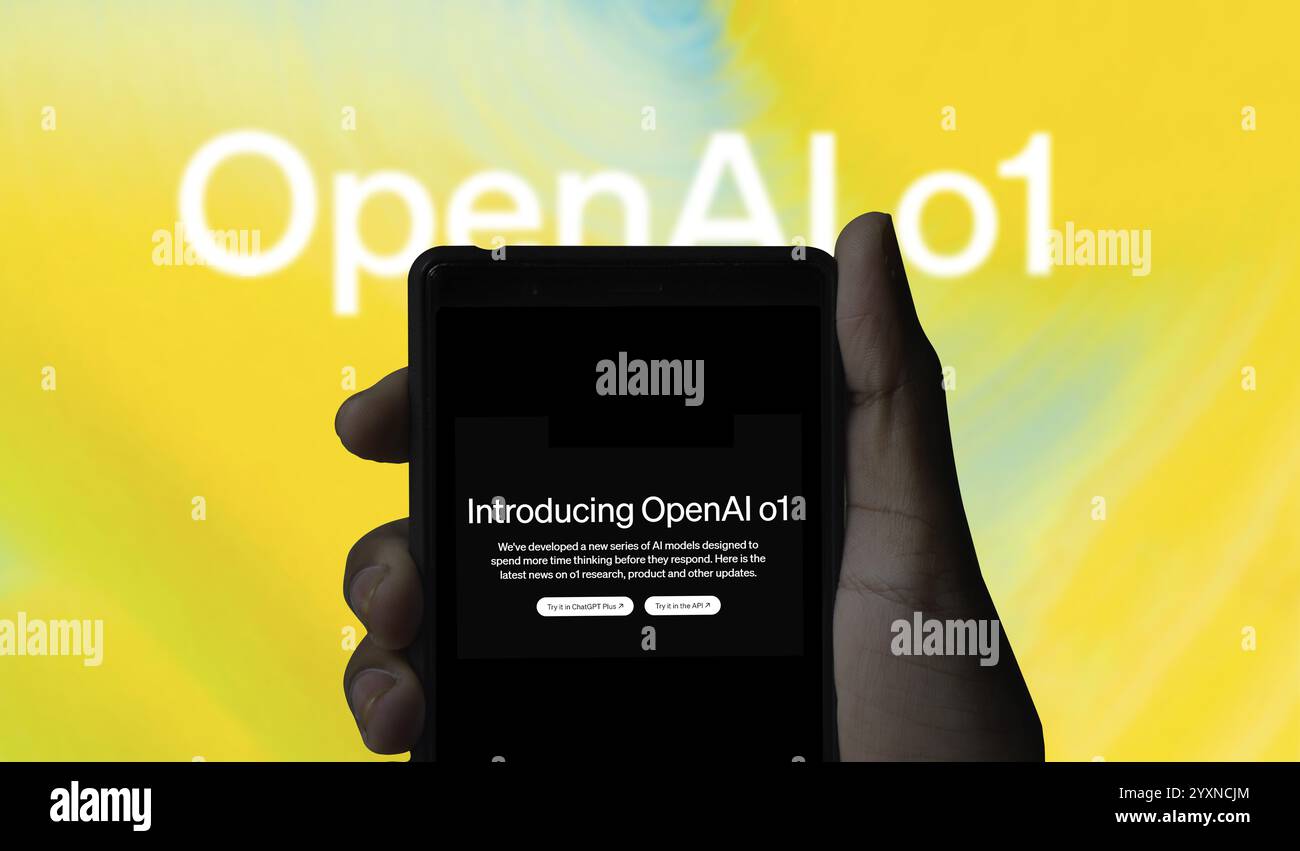 OpenAI o1 logo is displayed on smartphone Stock Photo - Alamy