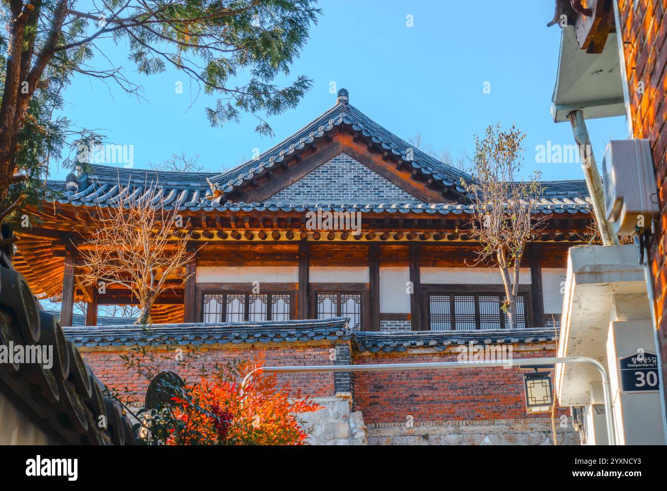 Beautiful traditional Korean wooden architecture, showcasing the ...