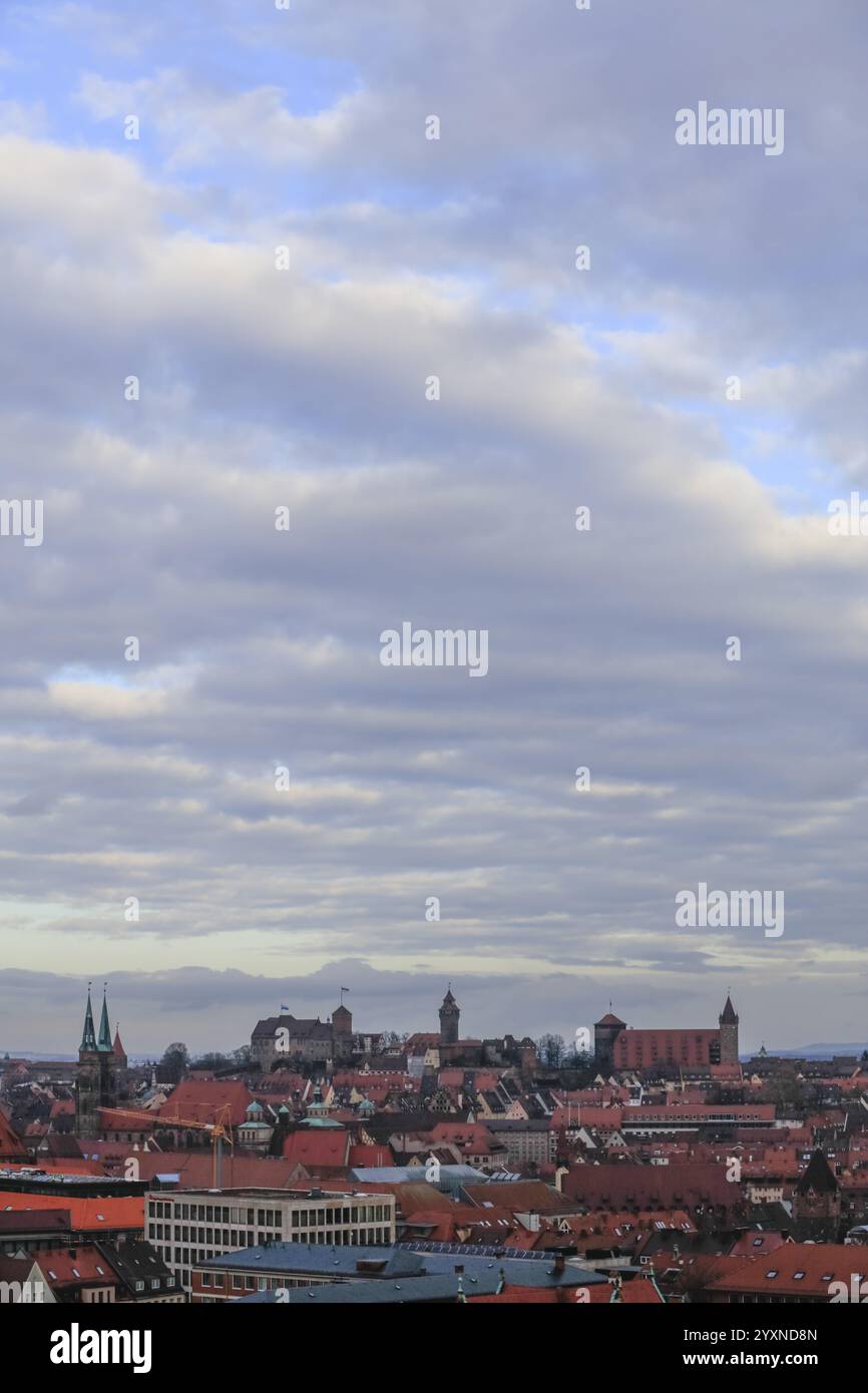 Bird's eye view of the Old Town with Nuremberg Castle, Nuremberg ...