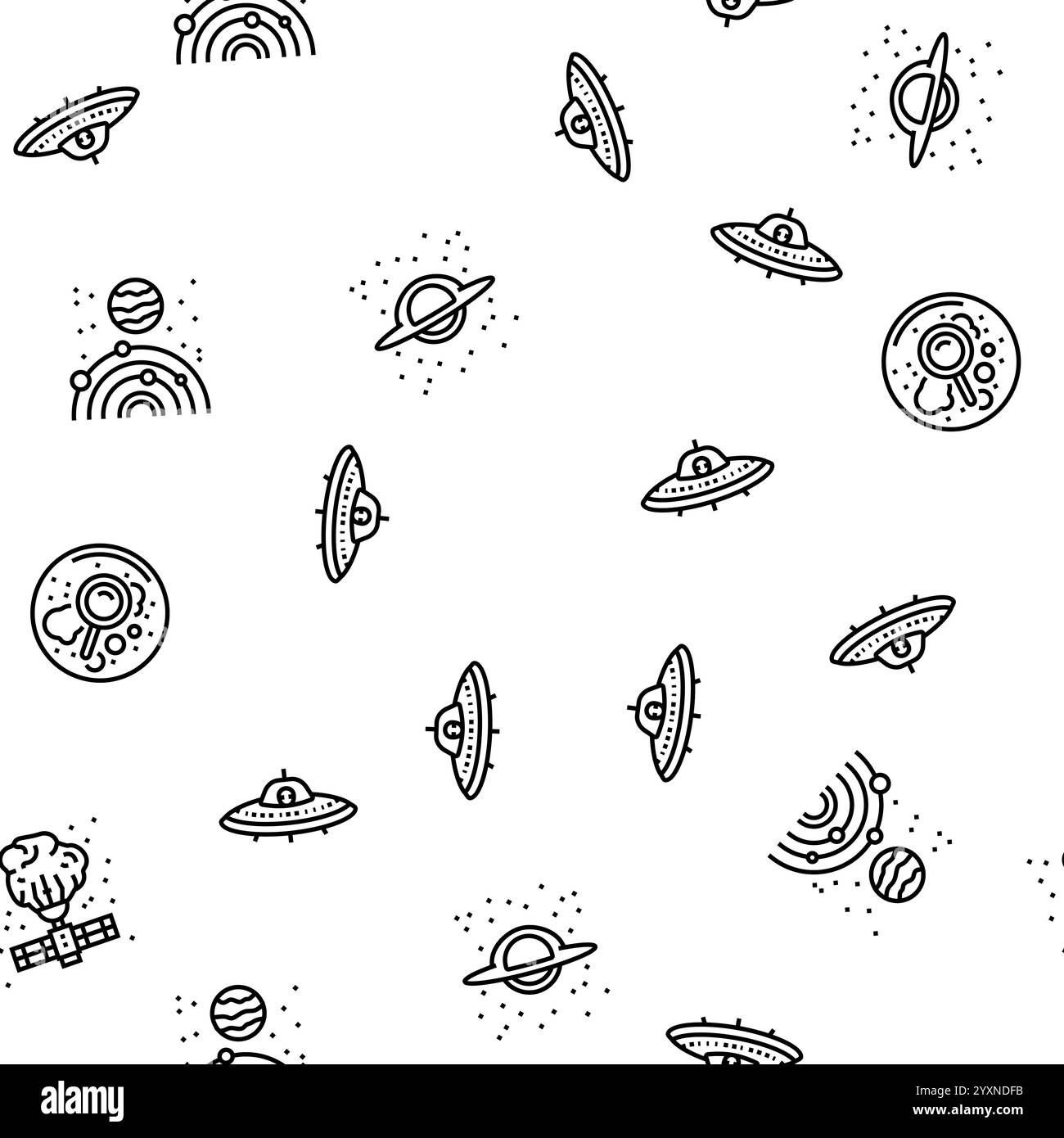 space exploration planet seamless pattern vector Stock Vector Image & Art - Alamy