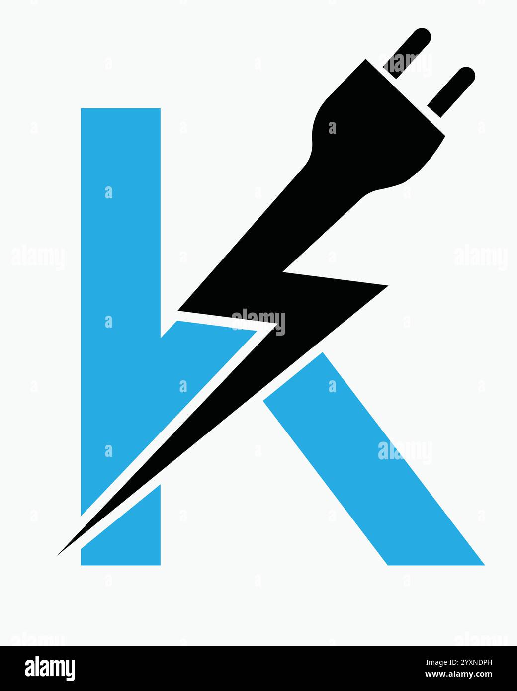 Initial letter k electric logo hi-res stock photography and images - Alamy