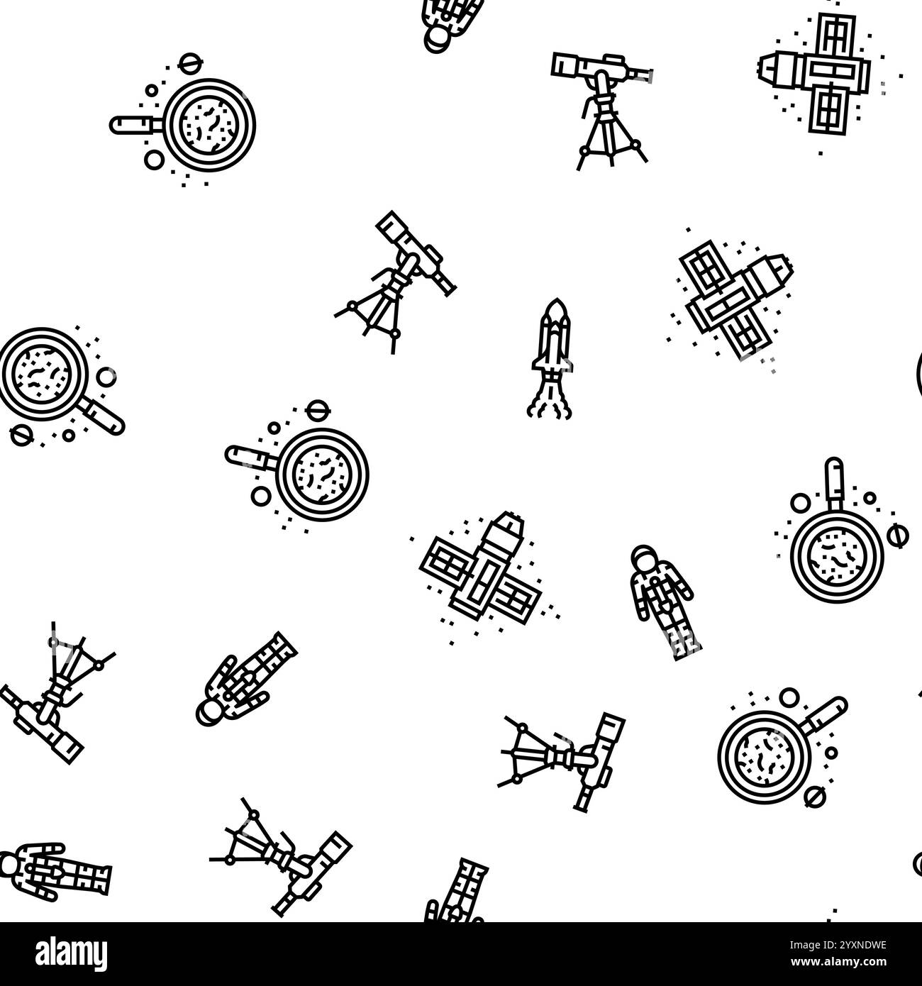 space exploration planet seamless pattern vector Stock Vector Image ...