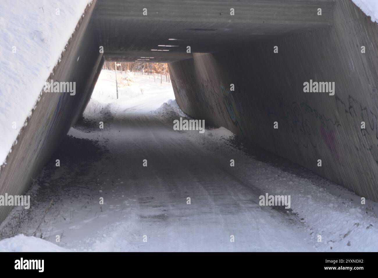 Cement basement, iron-concrete bridge, descent, viaduct, construction ...
