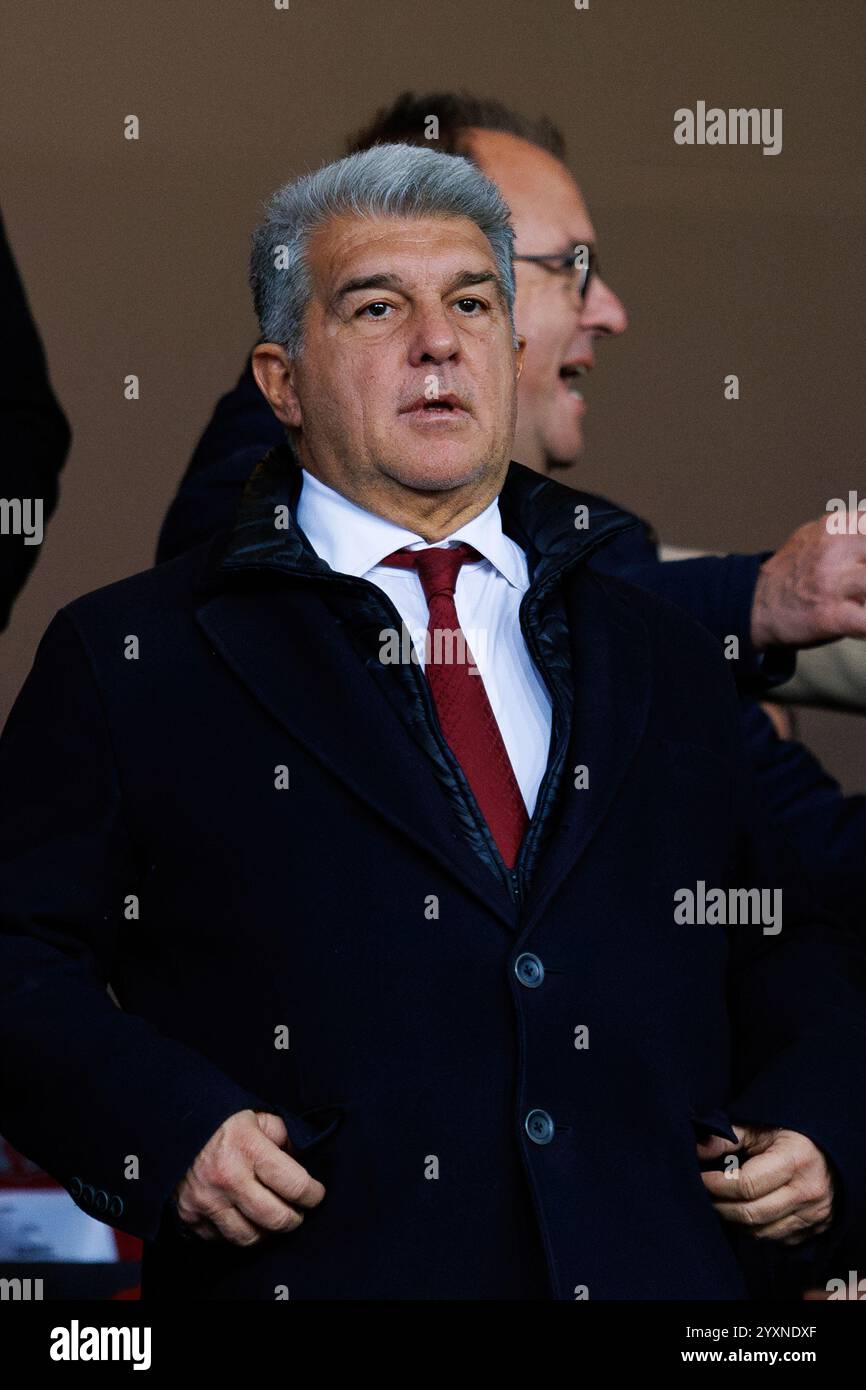 Barcelona, Spain. 15th December, 2024. The president Joan Laporta in ...