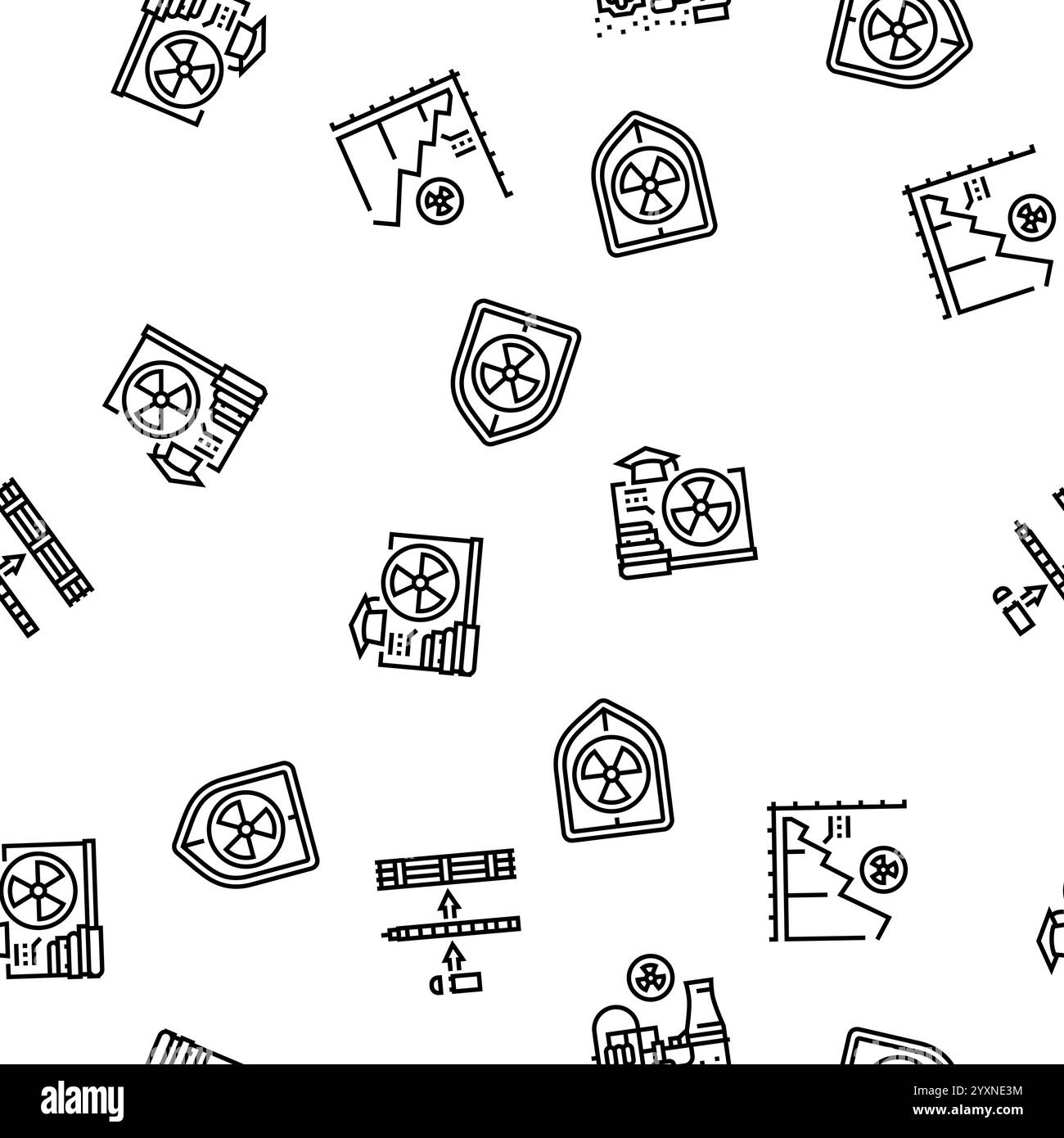 nuclear energy power plant seamless pattern vector Stock Vector Image & Art - Alamy