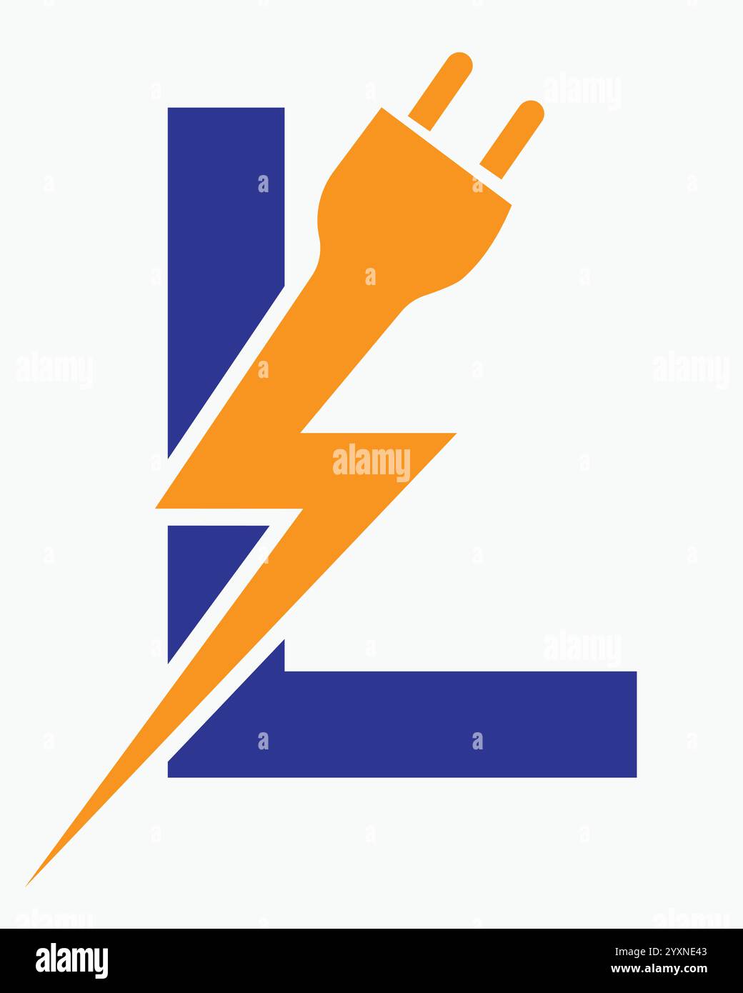 Initial Letter L Electric Logo Concept With Power and Electric Plug ...
