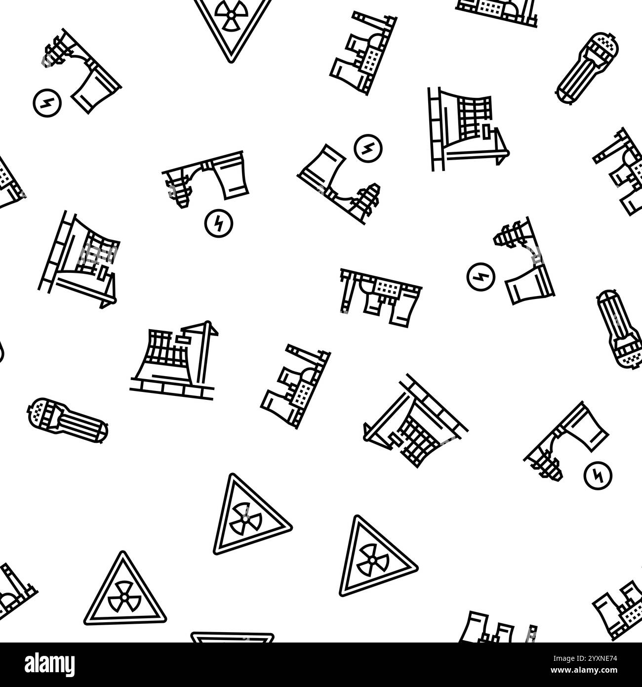 nuclear energy power plant seamless pattern vector Stock Vector Image & Art - Alamy