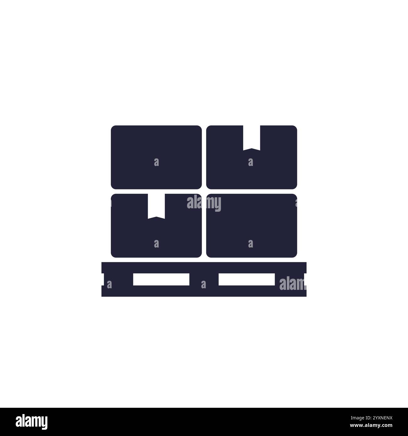 Cardboard boxes on pallet cargo Stock Vector Images - Alamy