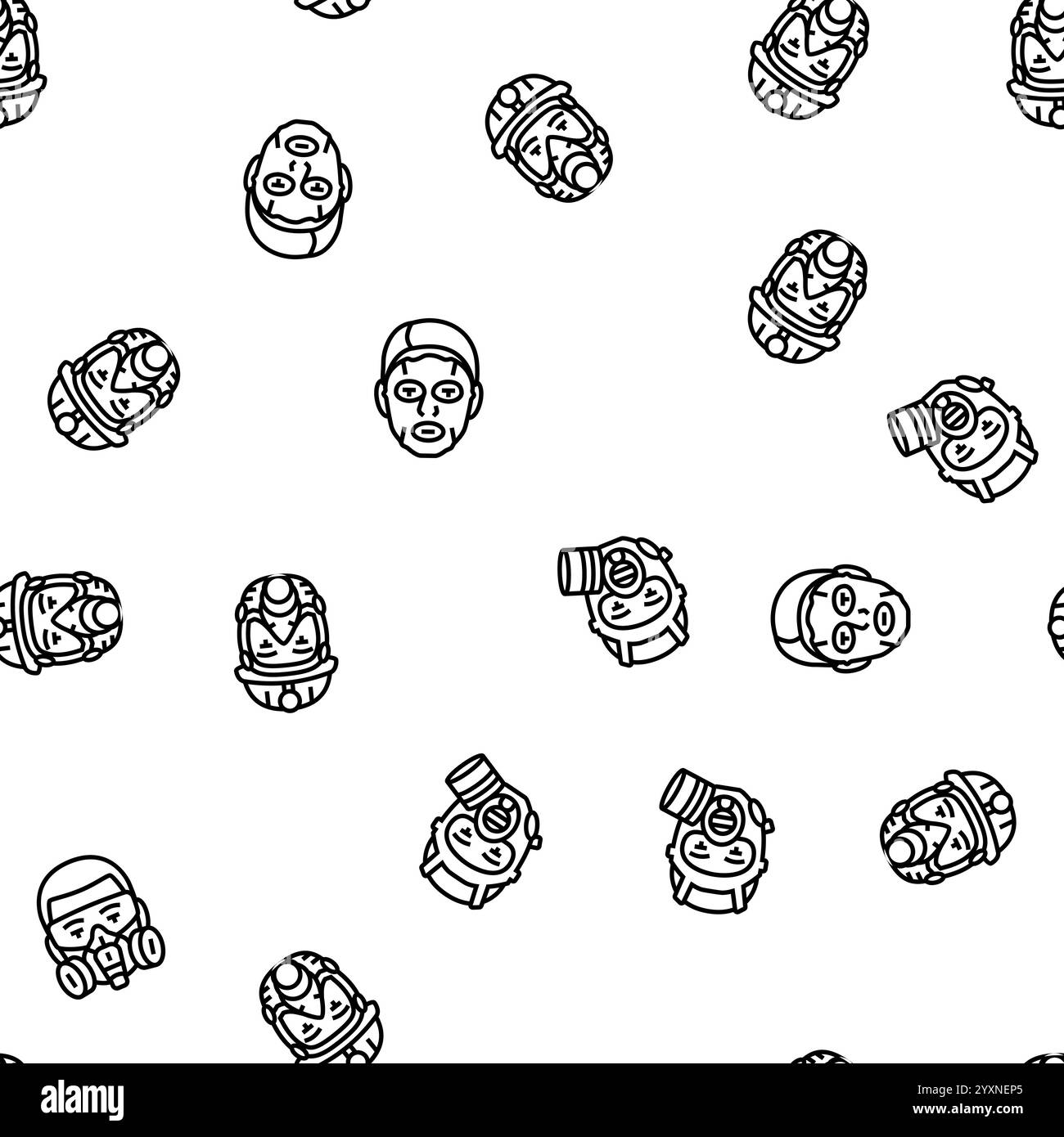 mask virus face safety seamless pattern vector Stock Vector Image & Art ...