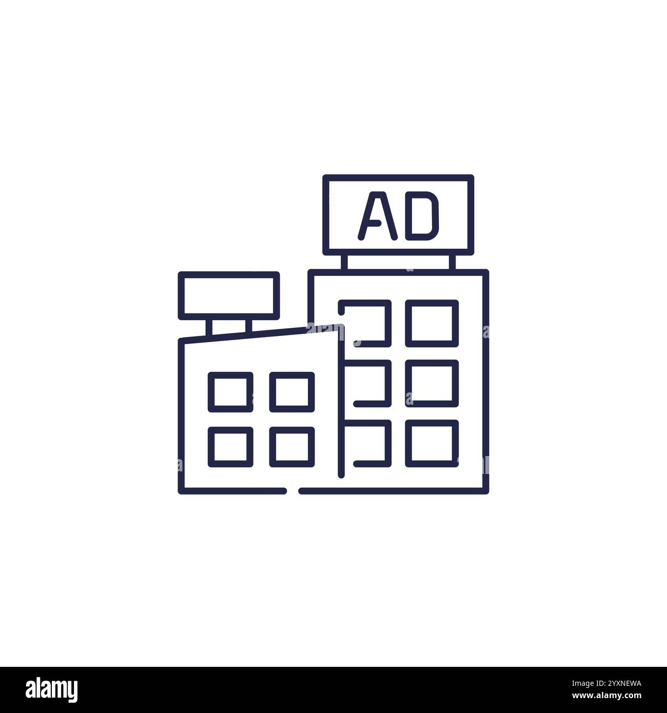 Rooftop advertising icon, line vector Stock Vector Image & Art - Alamy