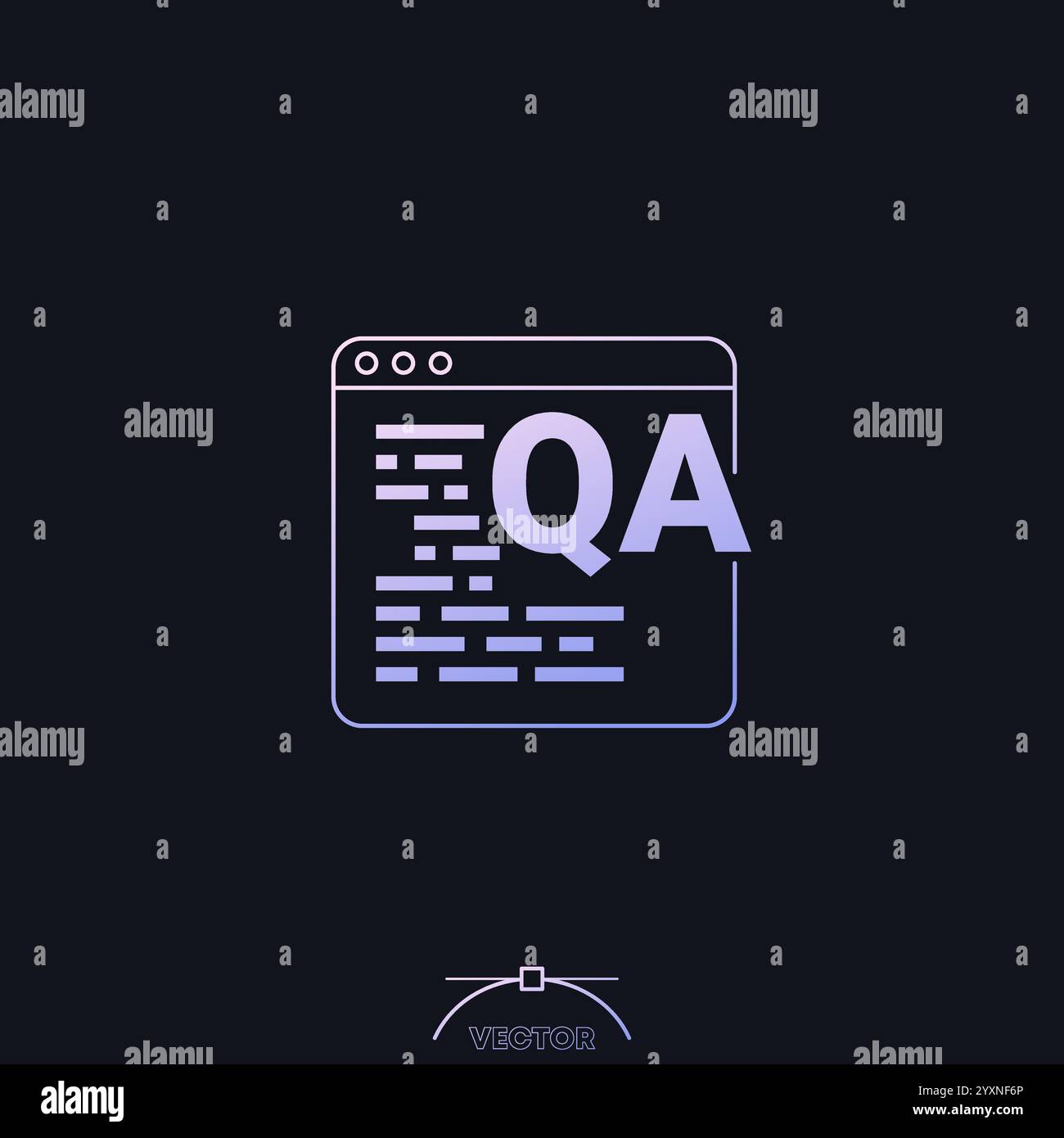 Qa Icon Quality Assurance Vector Stock Vector Image And Art Alamy