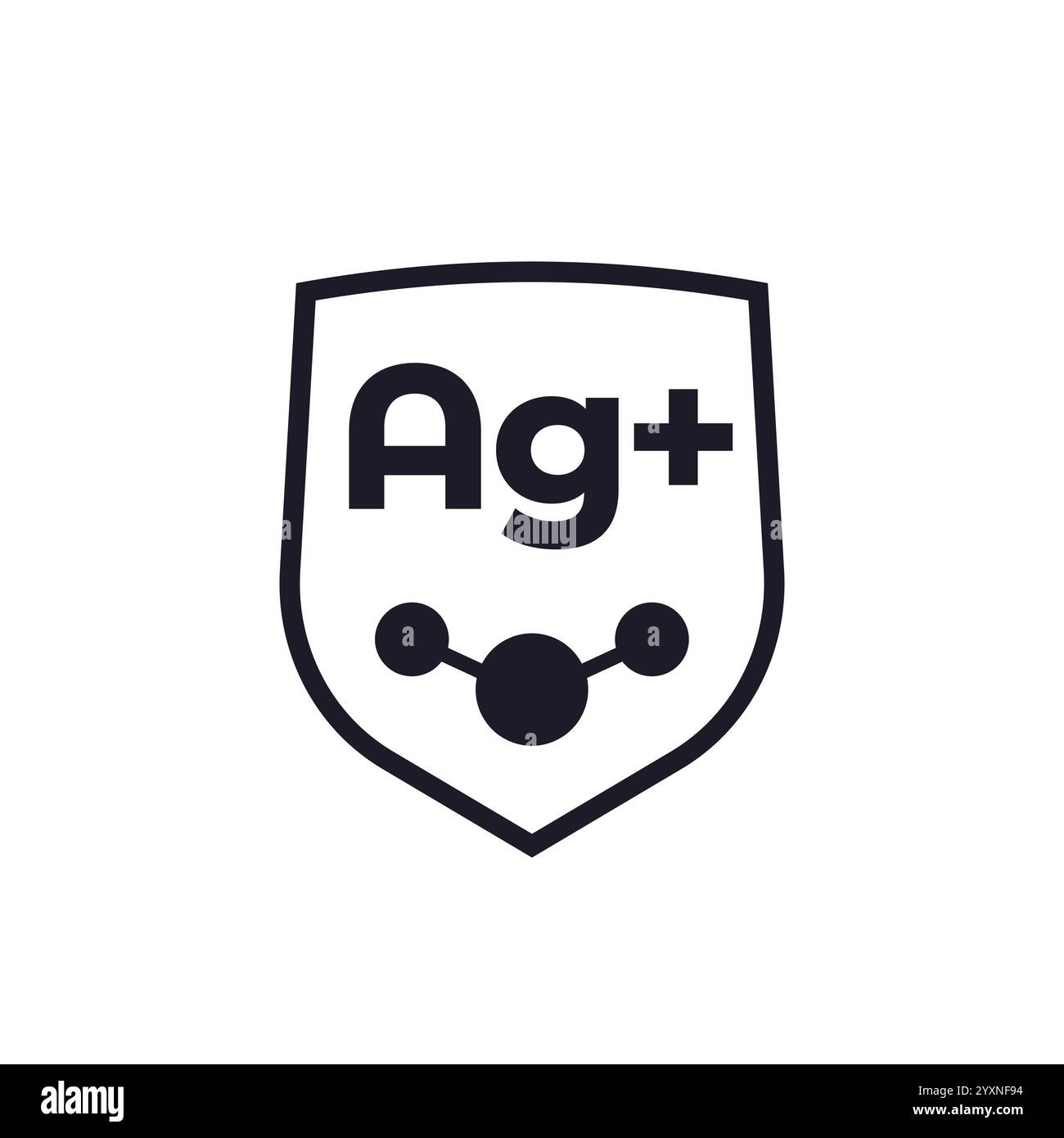 Silver ions icon, antibacterial protection vector Stock Vector Image ...