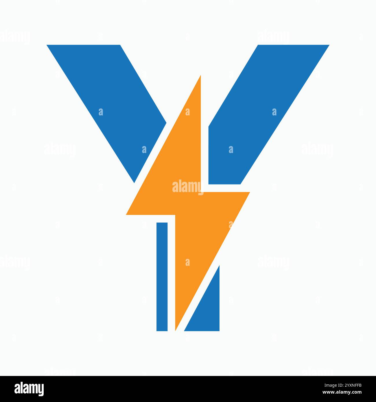Initial Letter Y With Thunder Bolt Symbol. Power Icon Electric Symbol ...