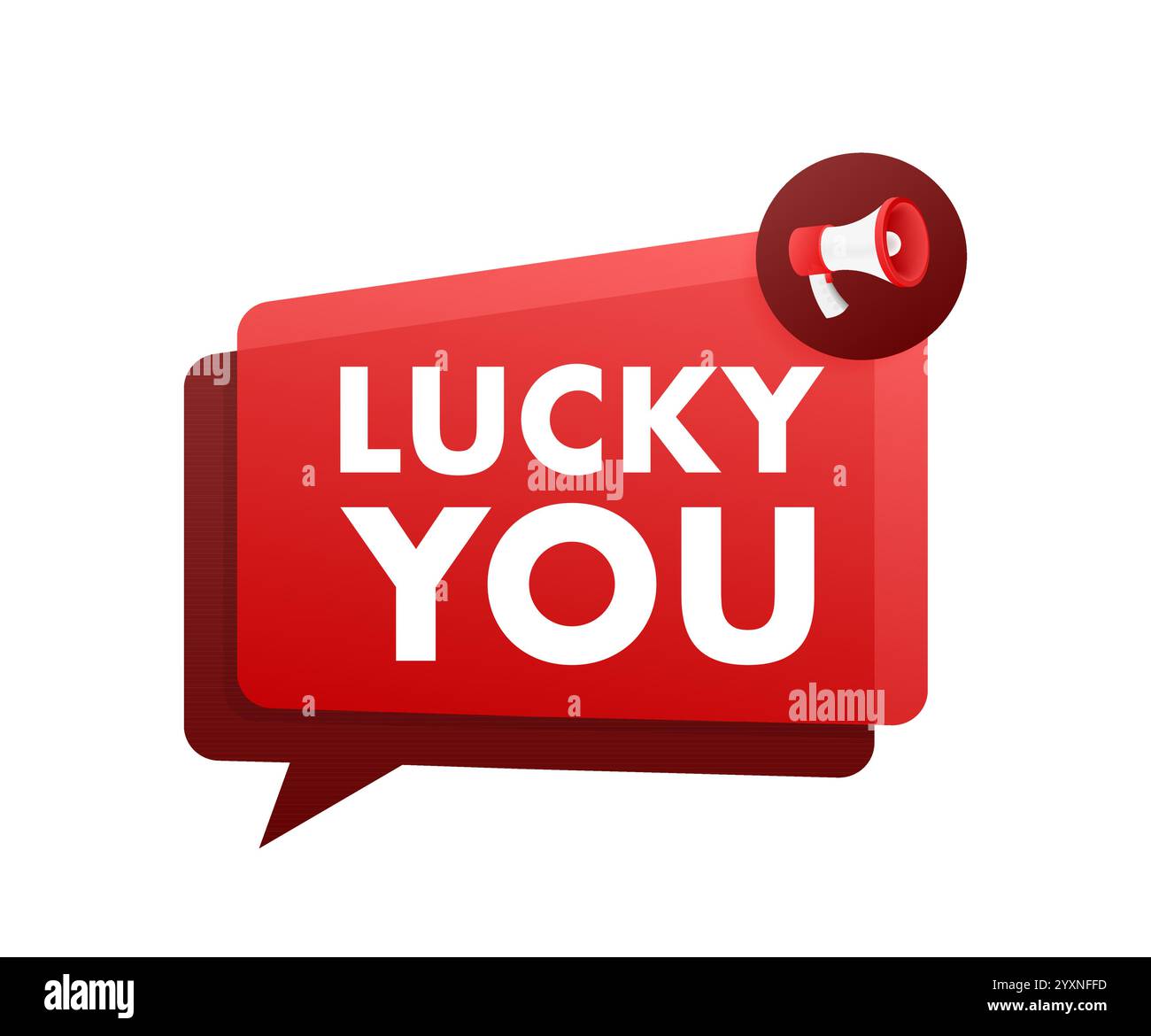 Megaphone lucky speech bubble Stock Vector Images - Alamy