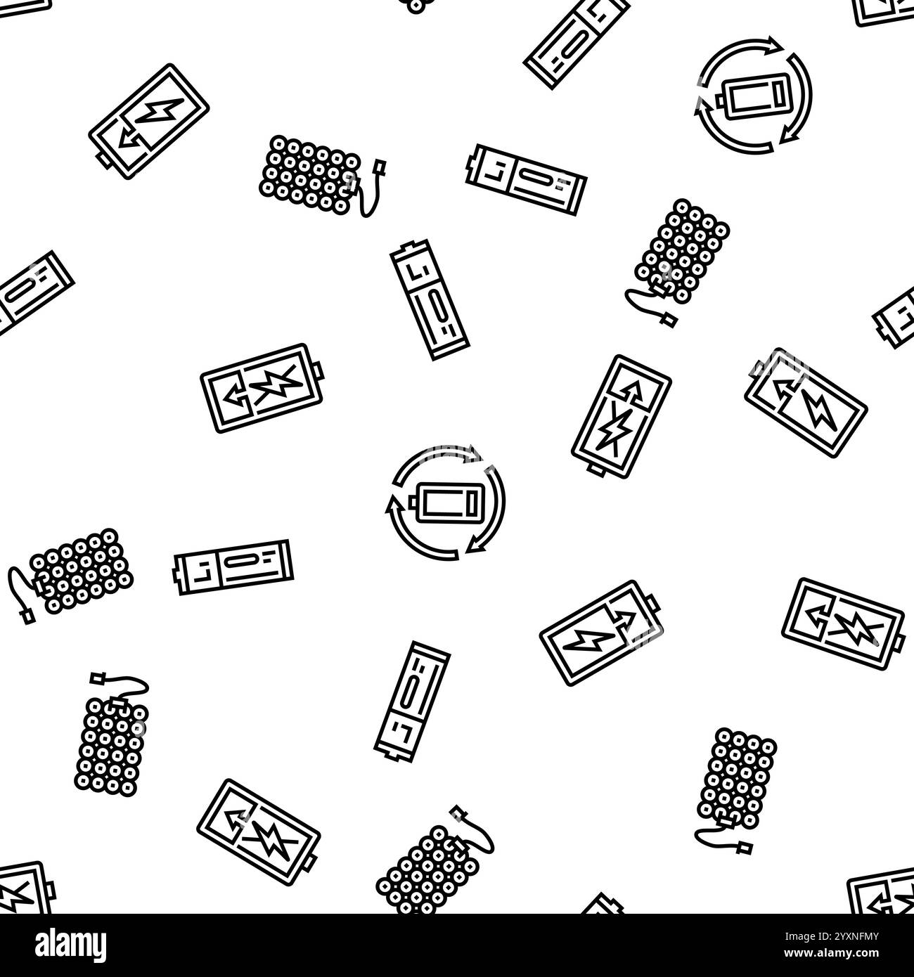 battery technology power electric seamless pattern vector Stock Vector ...