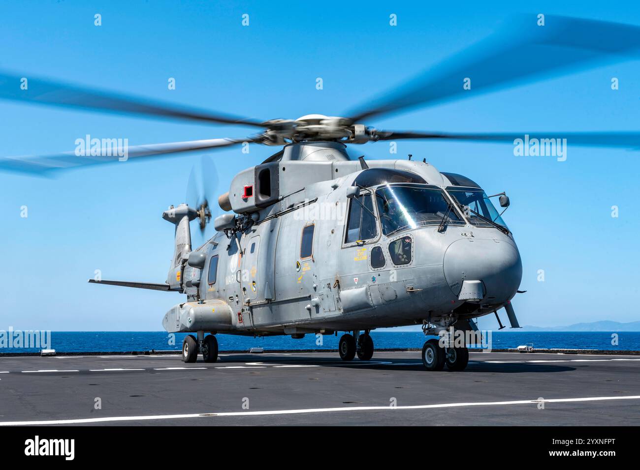 Italian Navy AW101/EH101 onboard the amphibious assault ship LPD San ...
