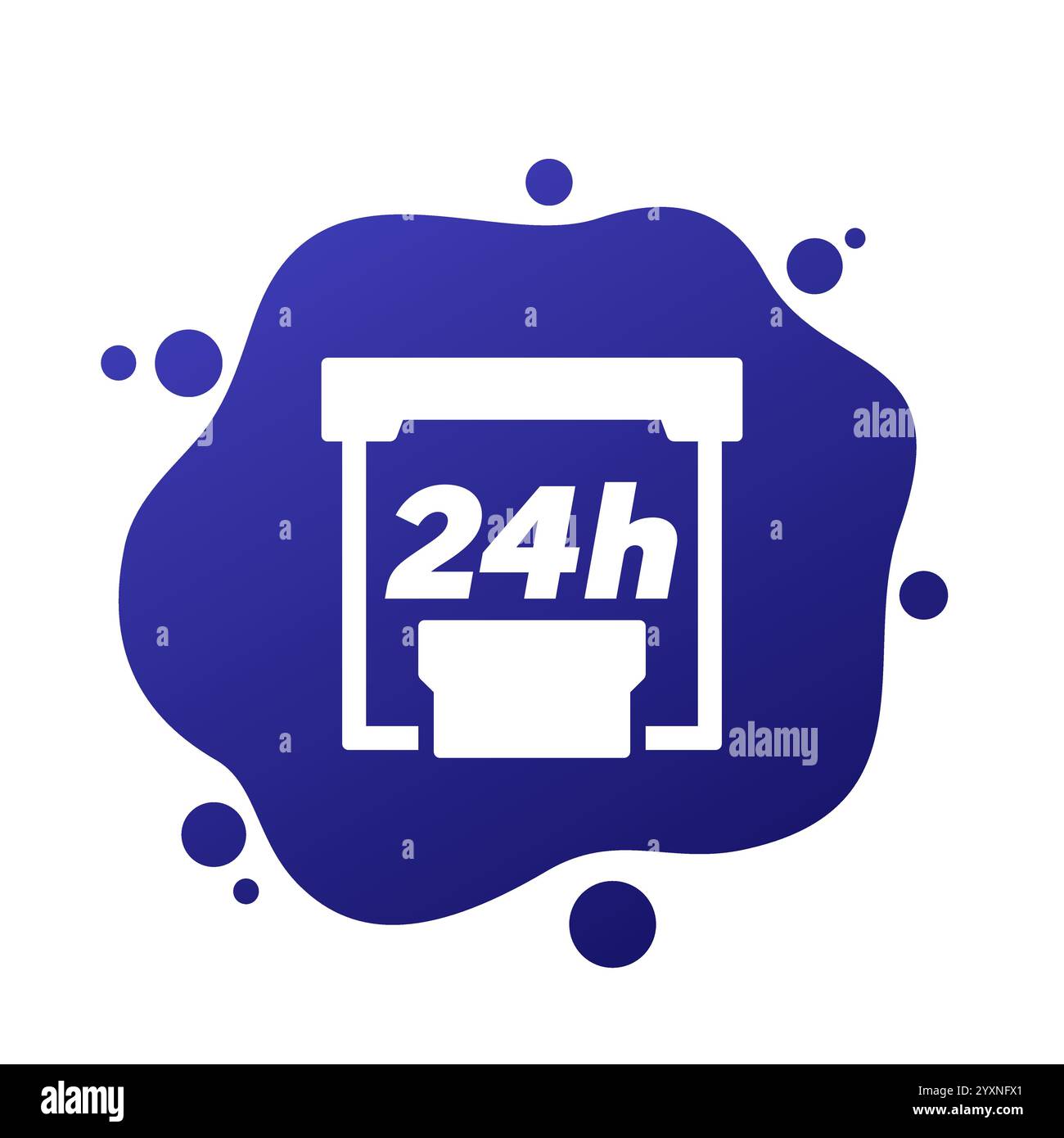 24h booth icon, exhibition stand vector Stock Vector Image & Art - Alamy