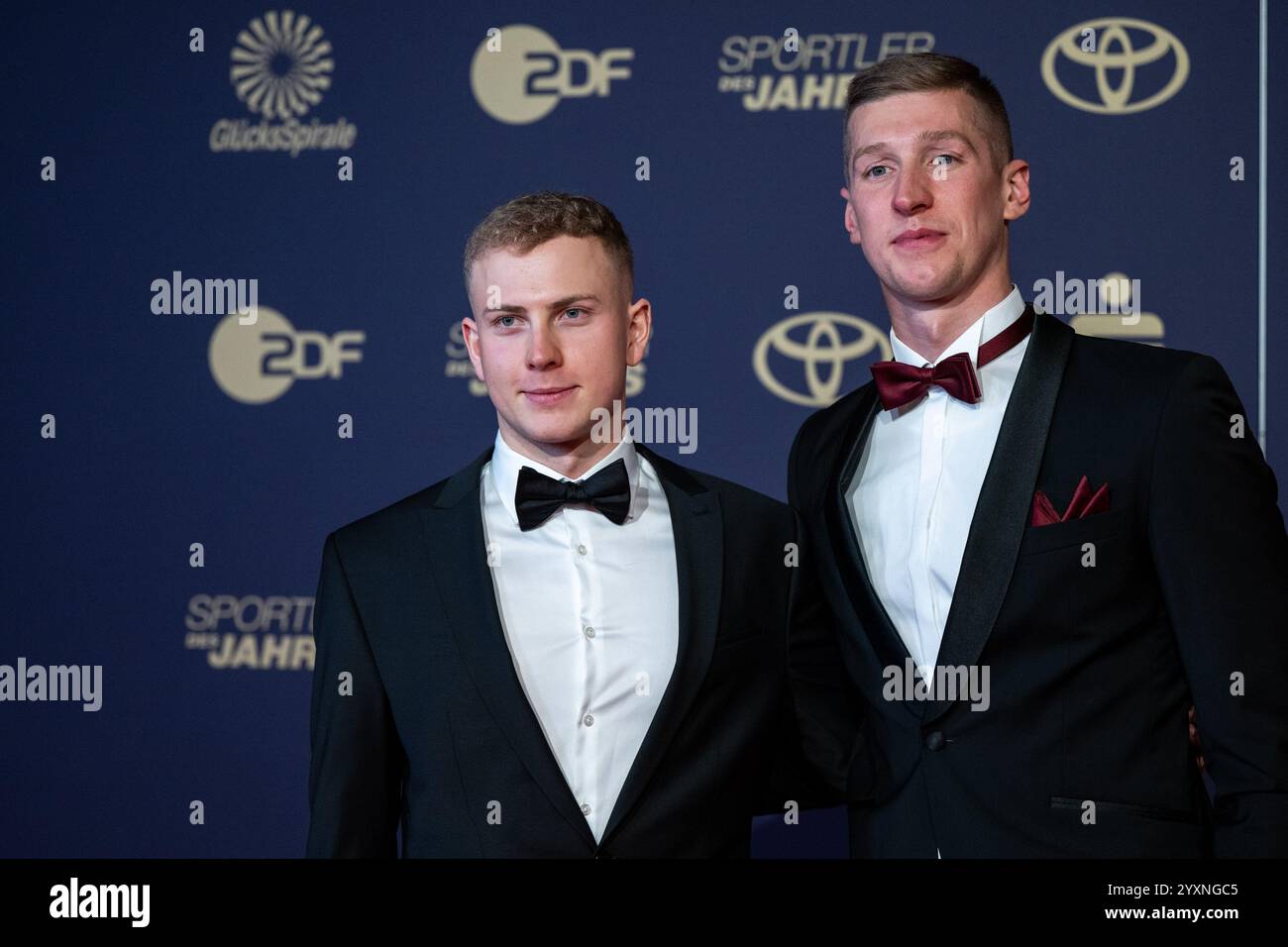 Oliver Klemet, Florian Wellbrock (Schwimmen) auf dem roten Teppich, GER ...