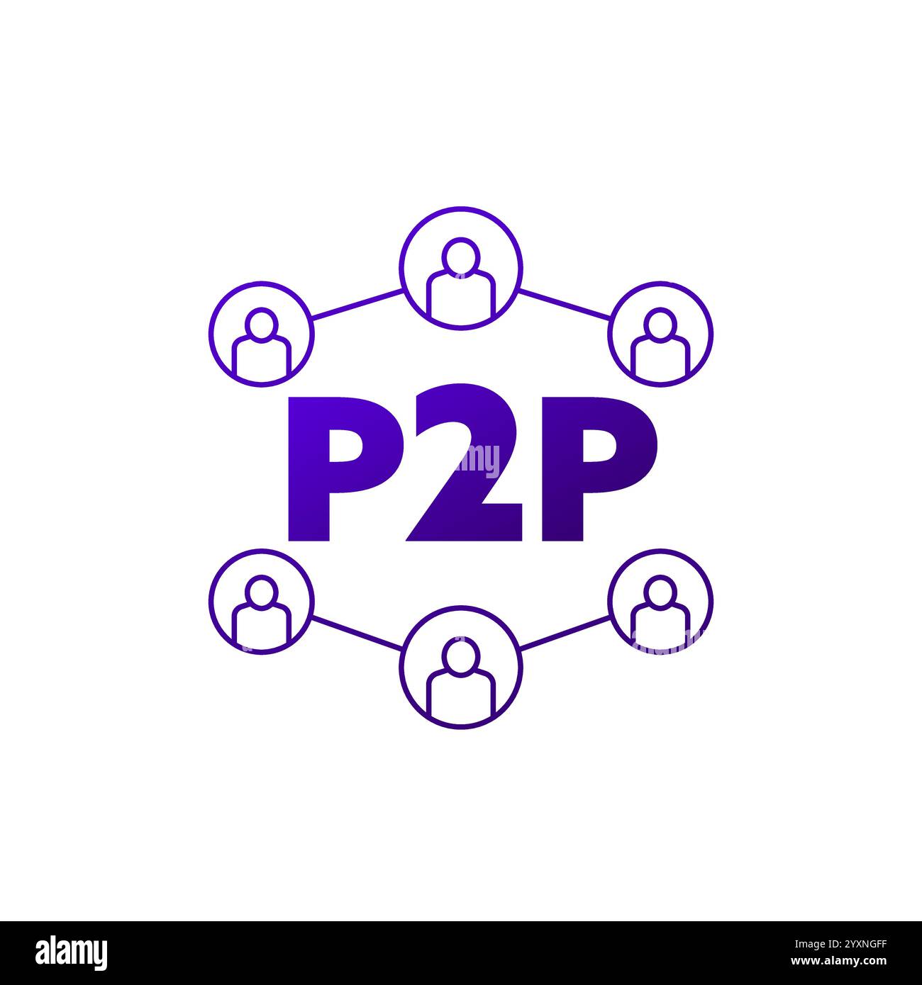 Peer to peer logo Stock Vector Images - Alamy