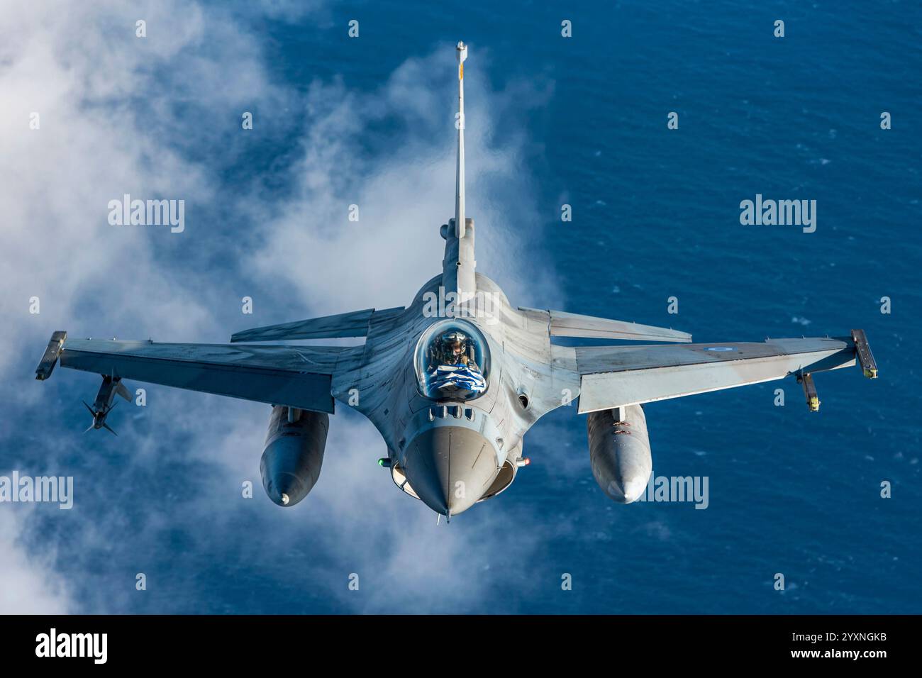Hellenic Air Force F-16C Block 52 off the coast of Kefalonia, Greece ...