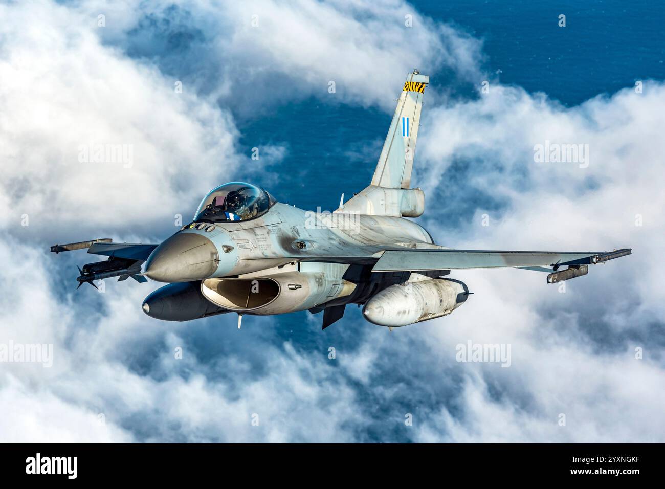 Hellenic Air Force F-16C Block 52 off the coast of Kefalonia, Greece ...