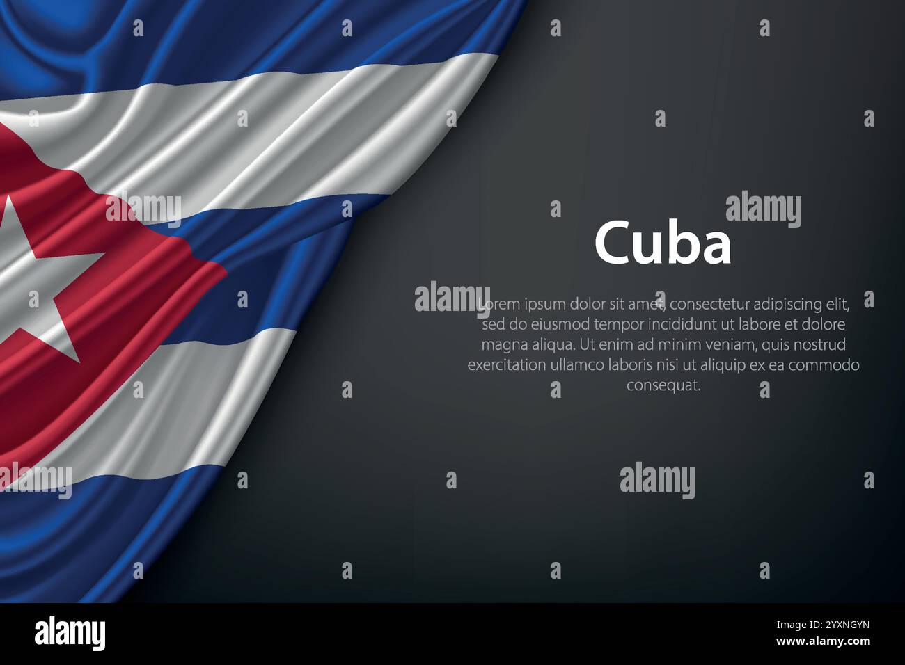 Cuba flag dark background Stock Vector Images - Alamy