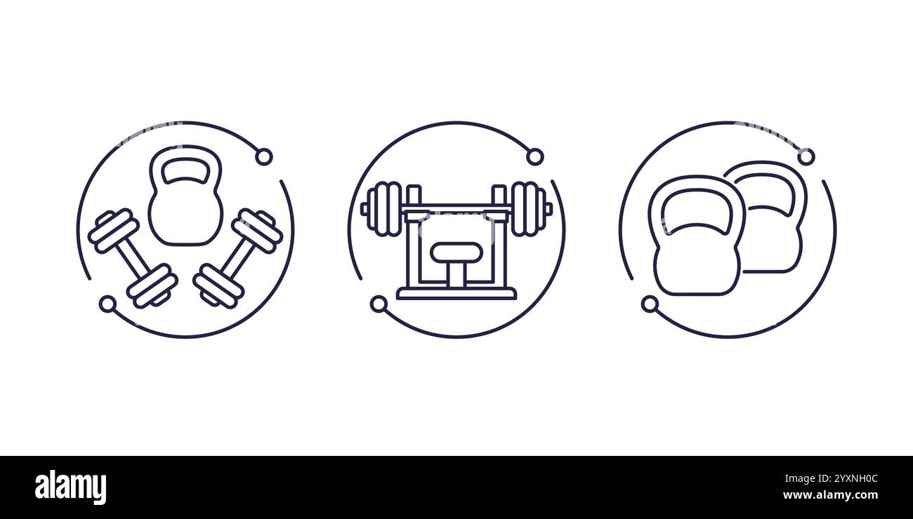 Gym bench icon outline Cut Out Stock Images & Pictures - Alamy