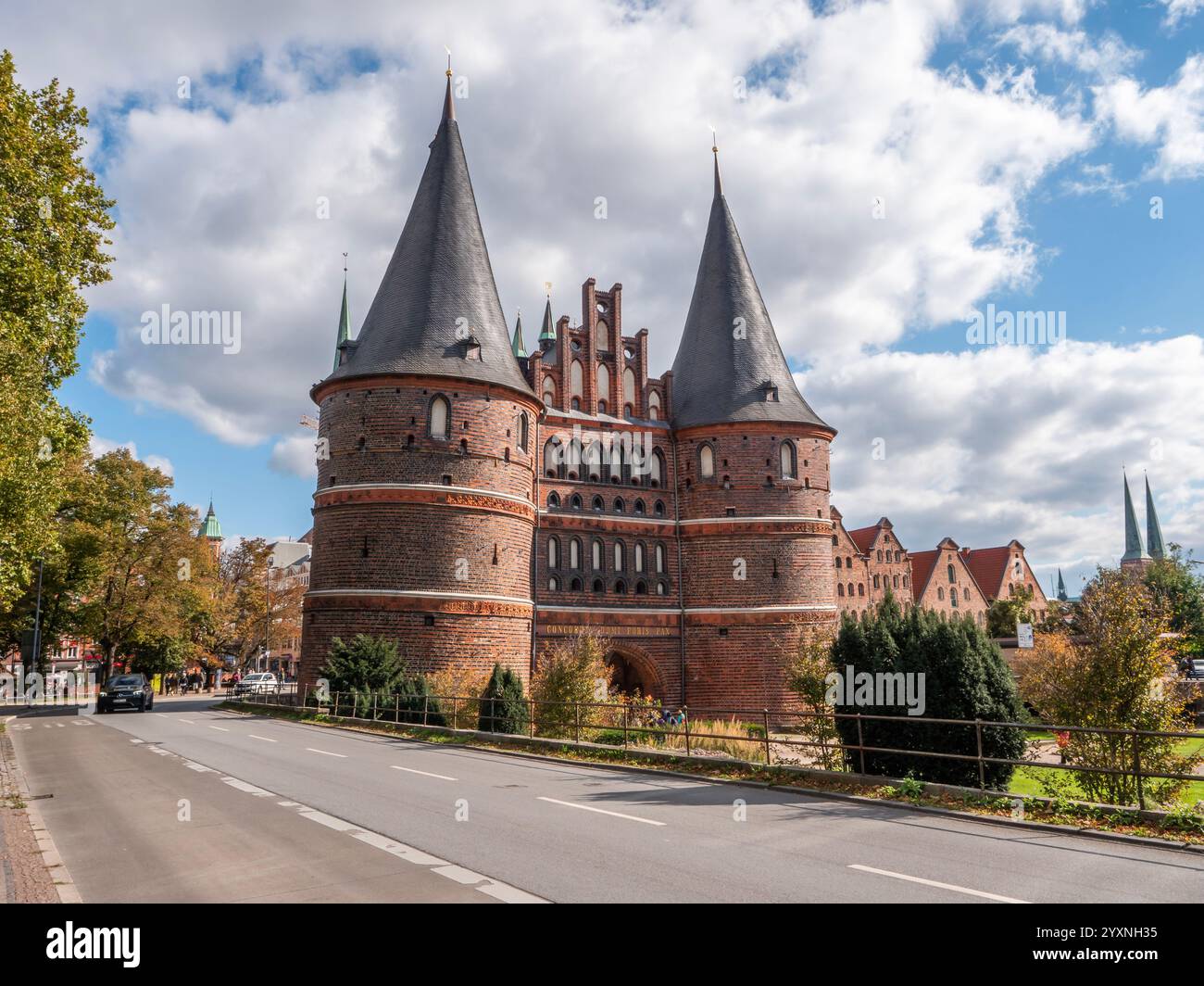 Holsten Gate in the Hanseatic City of Lübeck in Northern Germany Stock ...