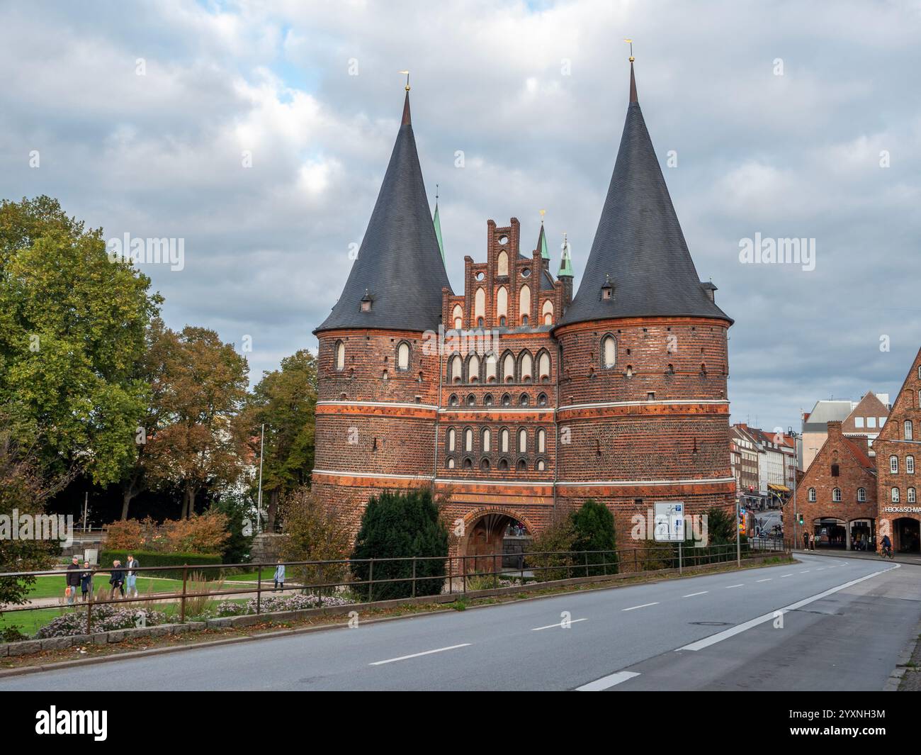 Holsten Gate in the Hanseatic City of Lübeck in Northern Germany Stock ...