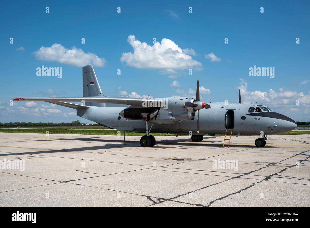 Serbian Air Force An-26 on the apron at Batajnica Air Base, Serbia ...