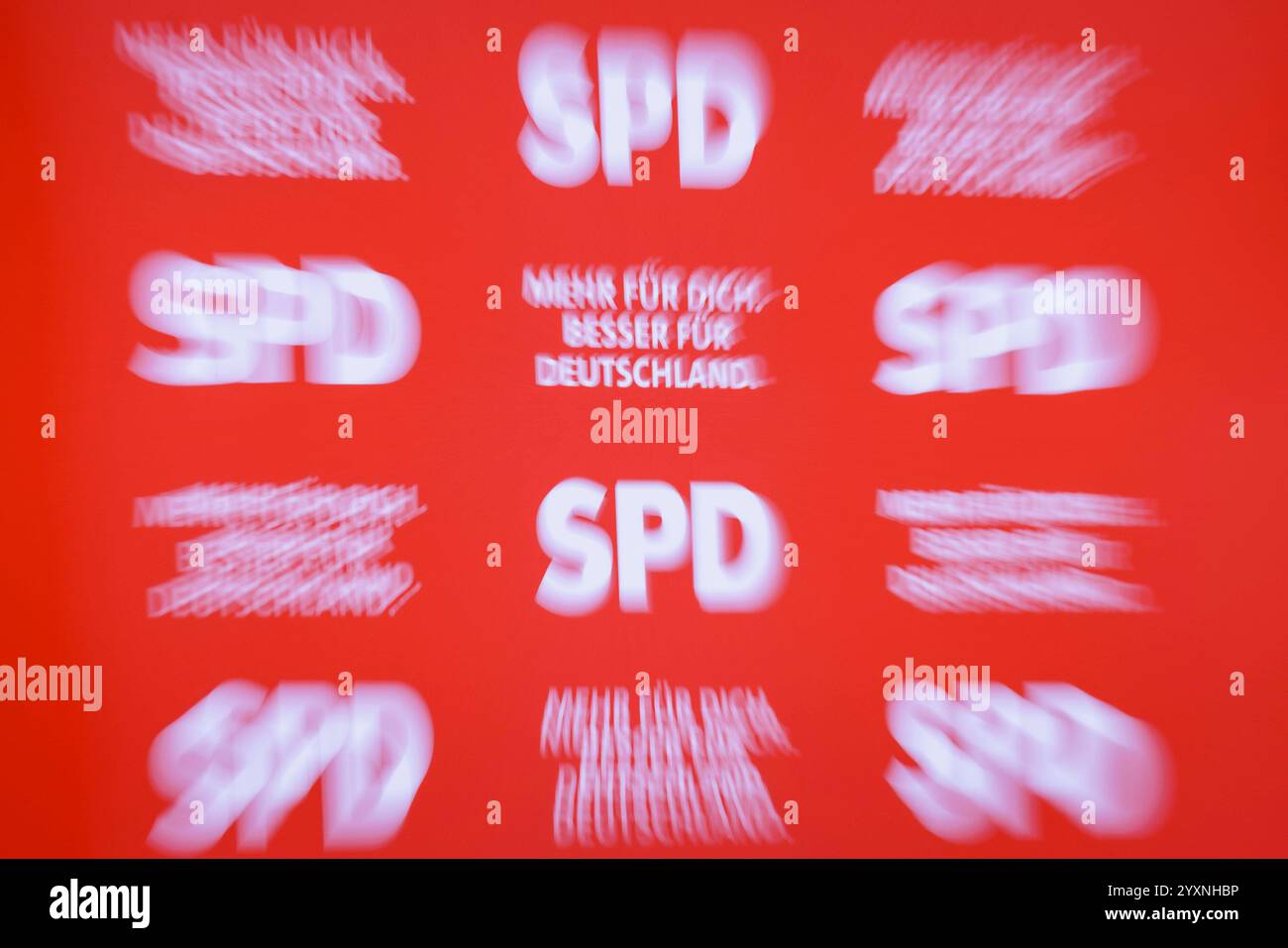 SPD Logo aufgenommen bei der Vorstellung des Entwurf des SPD ...