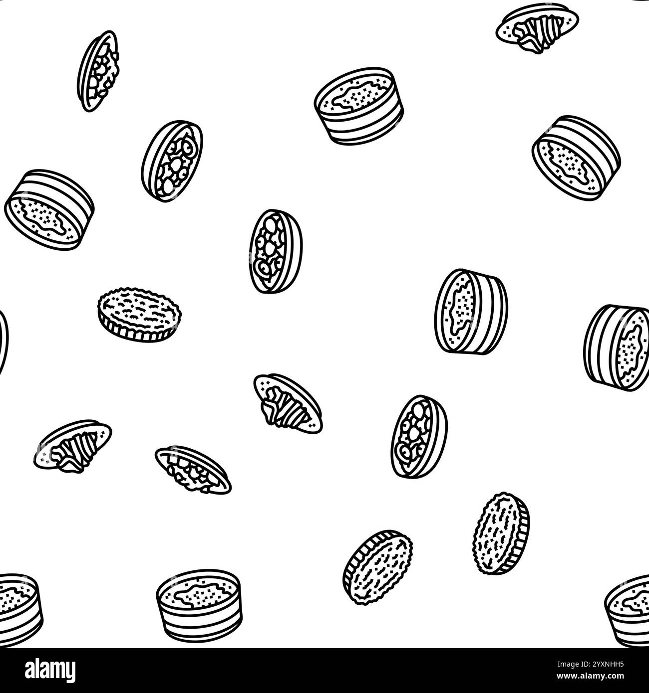 french cuisine food meal seamless pattern vector Stock Vector Image ...