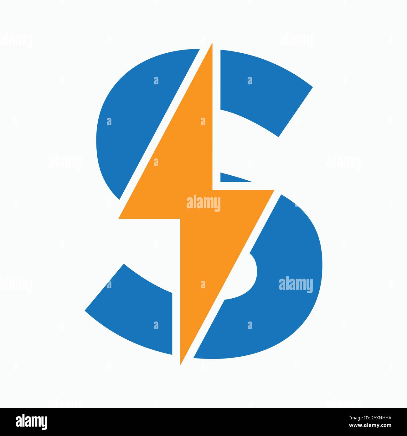 Initial Letter S With Thunder Bolt Symbol. Power Icon Electric Symbol Vector Template Stock ...